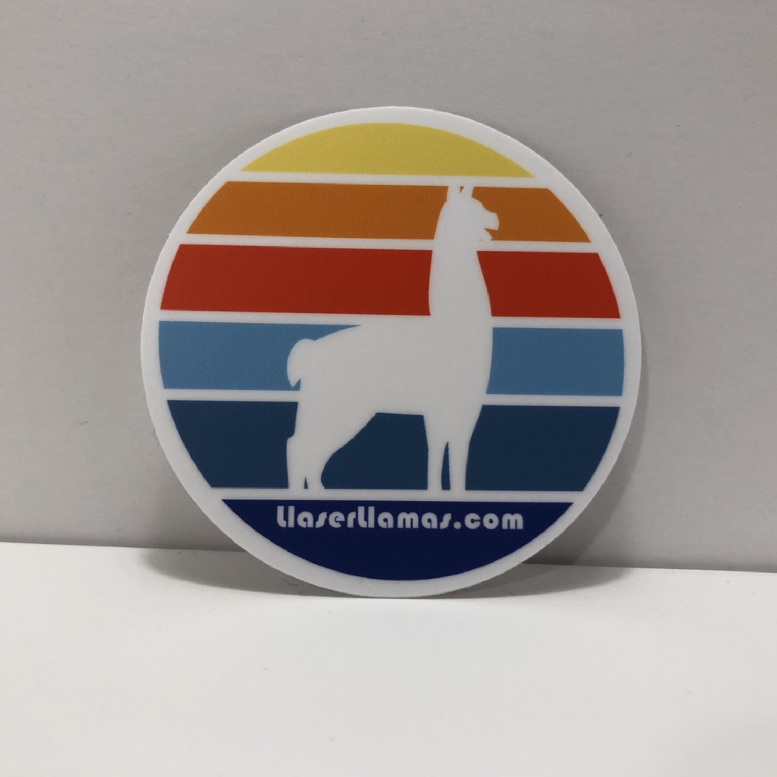 Llaser Llamas Round Sticker – Llaser Llamas